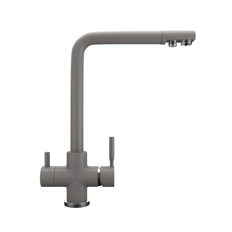 Смеситель для кухонной мойки Ulgran Quartz UQ-016-09, с подключением к фильтру, цвет асфальт ...