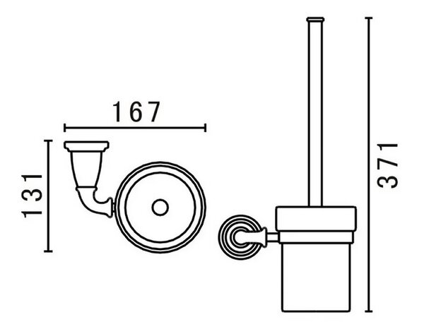 Ёршик для унитаза Art&Max Bianchi AM-E-2608-Do, золото, белый, купить в ...