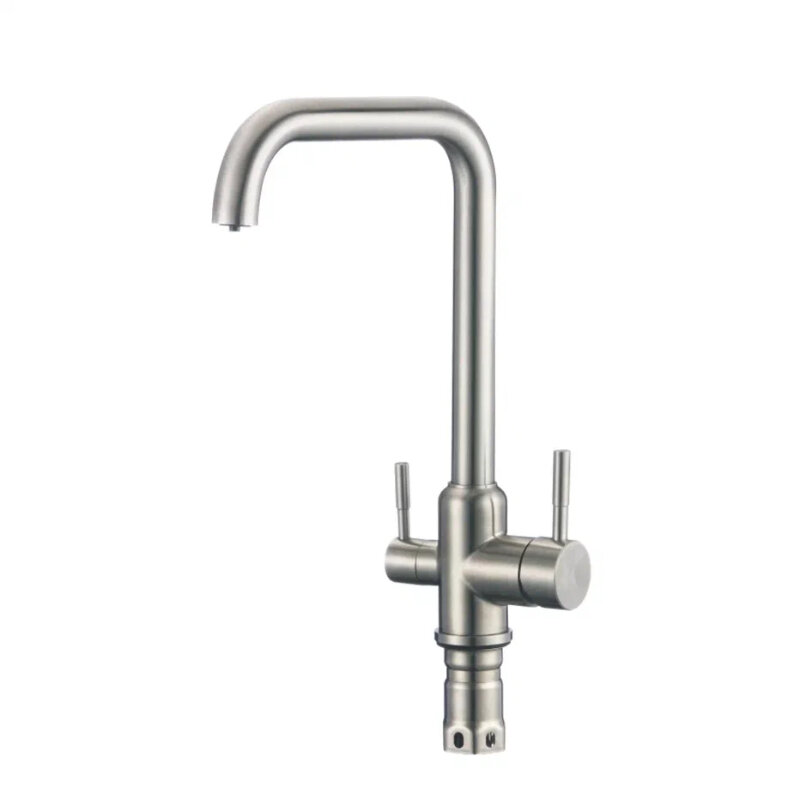 Смеситель для кухонной мойки Shevanik S268B, с подключением к фильтру, цвет сатин, купить в Москве