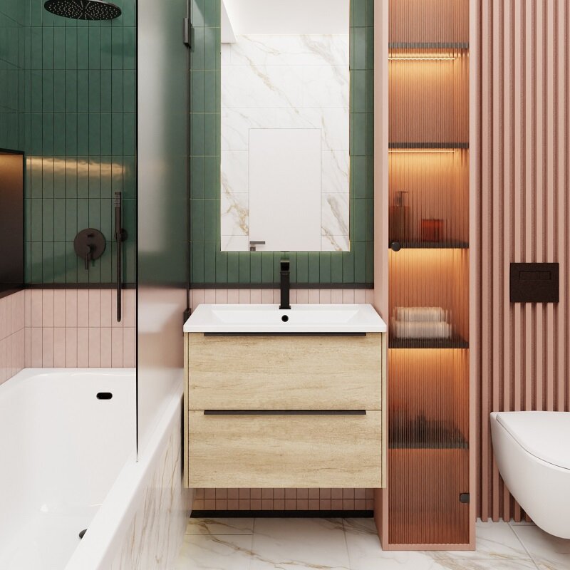 Тумба под раковину La Fenice Tesoro Nebraska FNC-01-TES-DNN-100-2, 100 ...