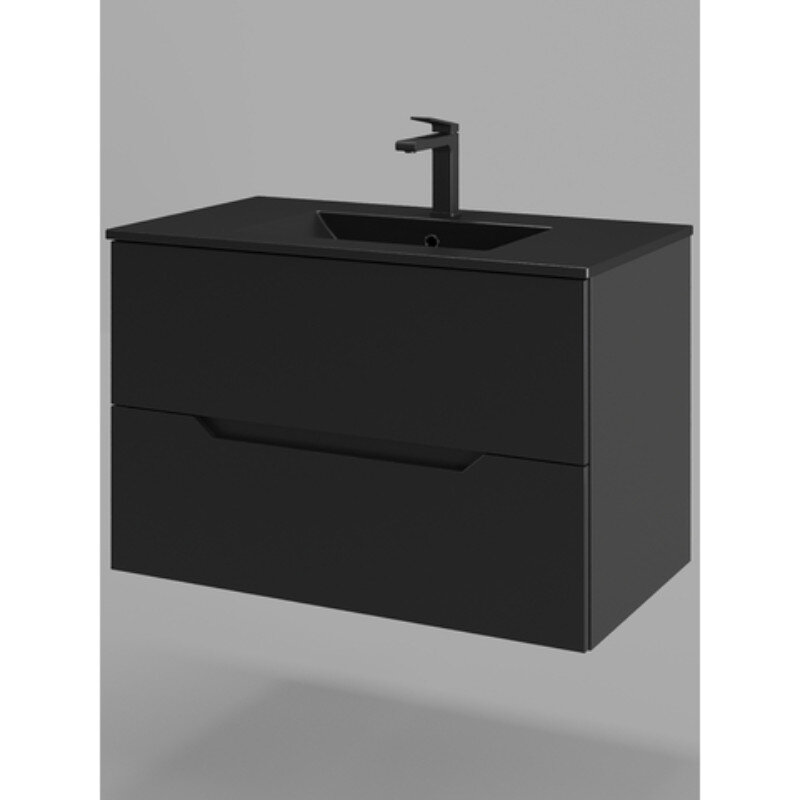 Тумба с раковиной Orange Line Li-80Tub+BLRA, 80 см, подвесная, цвет ...