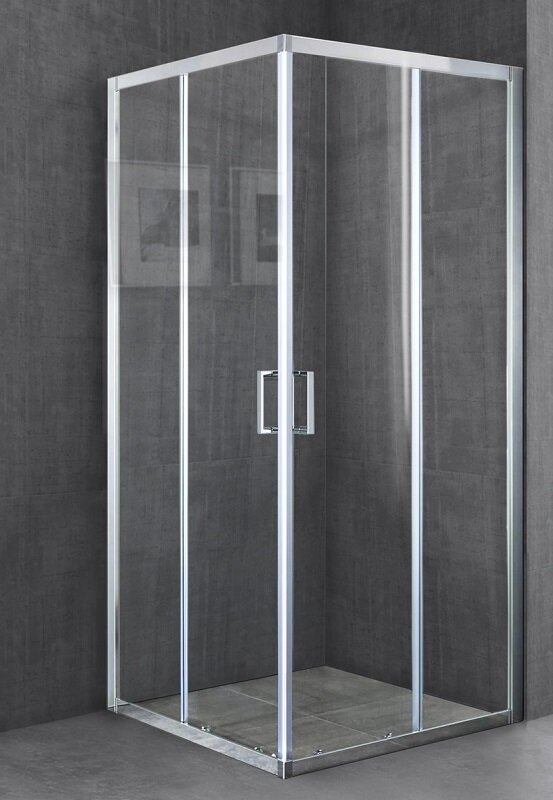 Душевой уголок Royal Bath RB8090HPD-T-ST, 90 х 80 см, стекло прозрачное, профиль сатин, купить в ...