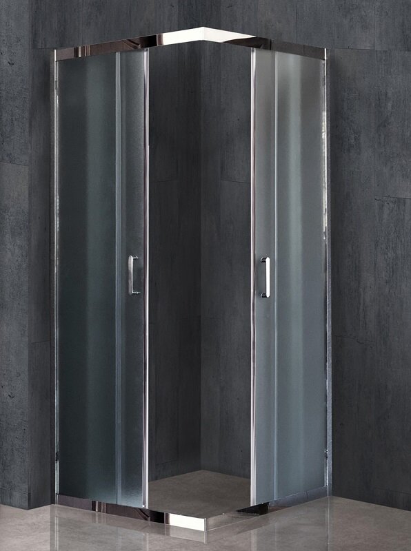 Душевой уголок Royal Bath RB8085HPD-C-CH, 85 х 80 см, стекло матовое, профиль хром, купить в Москве