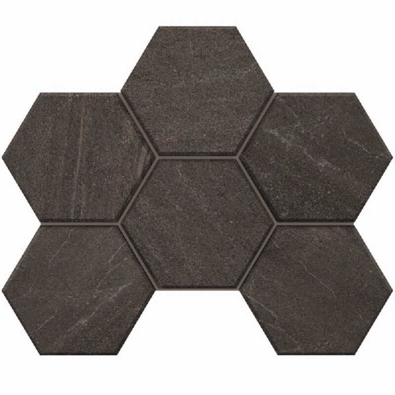 Мозаика Estima Gabbro Hexagon GB03 39872, 25 x 28.5 см, anthracite, купить в Москве