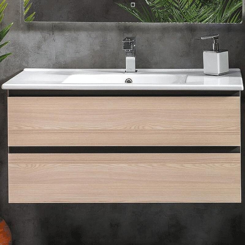 Тумба под раковину Armadi Art Capolda 849-100-LW, 100 см, цвет light wood, купить в Москве