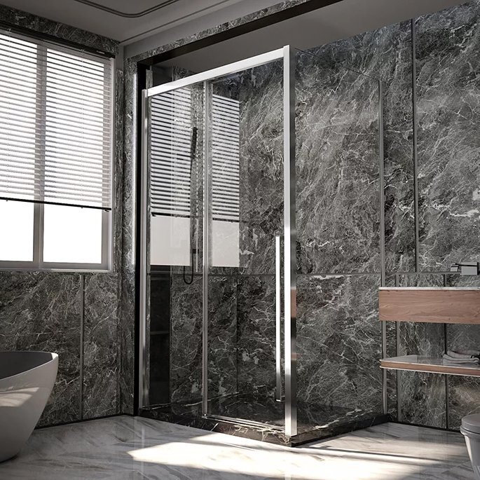 Душевой уголок Veconi Premium Trento PTC30-SP-140100-CH-01-C4, 140 x 100 см, стекло прозрачное ...