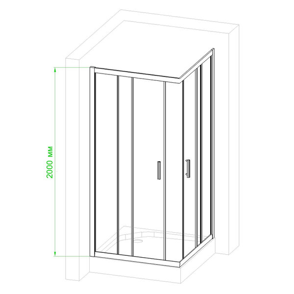 Душевой уголок Royal Bath HPD RB7585HPD-T, 85 x 75 см, стекло прозрачное, профиль белый, купить ...