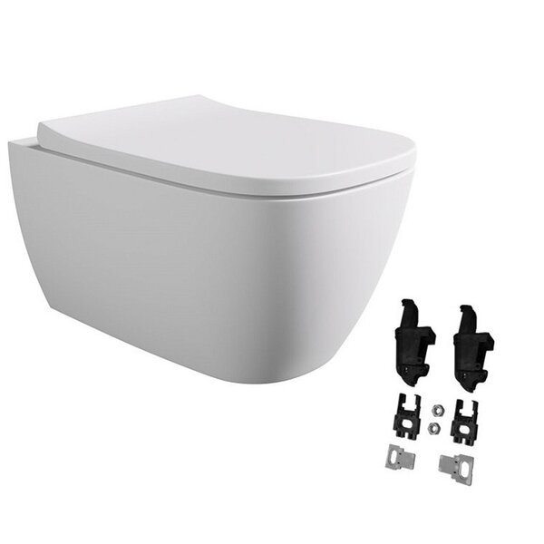 Унитаз подвесной Alice Wunder 45000109SET, безободковый, Торнадо, с ...
