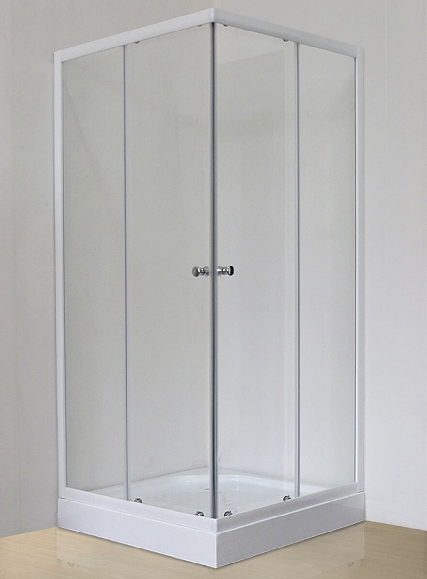 Душевой уголок Royal Bath RB115HPD-T, 115 x 115 x 185 см, стекло прозрачное, белый, купить в Москве