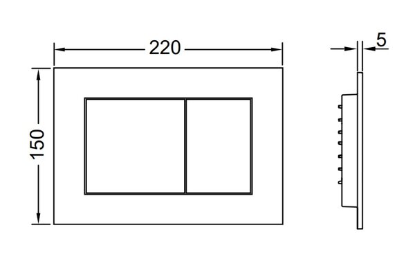 Инсталляция TECE Base K440407.WC1 с унитазом TECE V04 с кнопкой смыва TECEnow, черный матовый ...