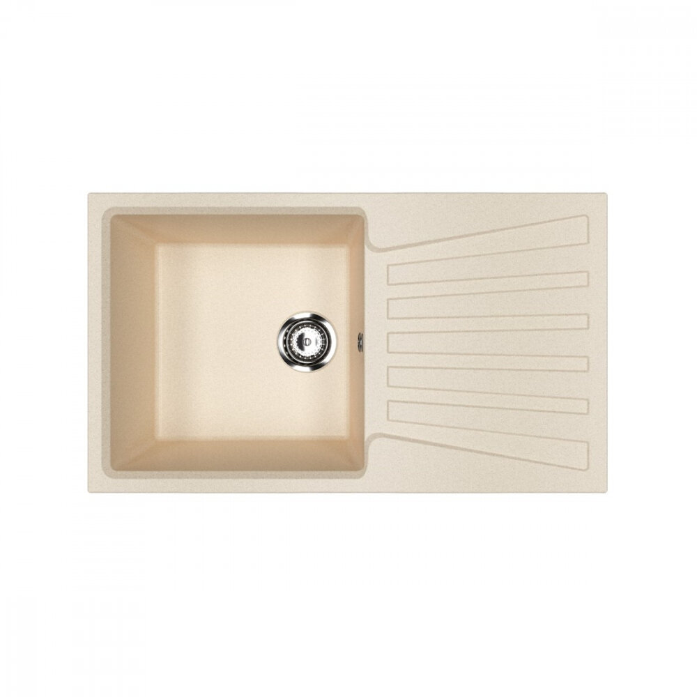 Мойка кухонная Ulgran U-703 U-703-328, 83 см, цвет бежевый, купить в Москве