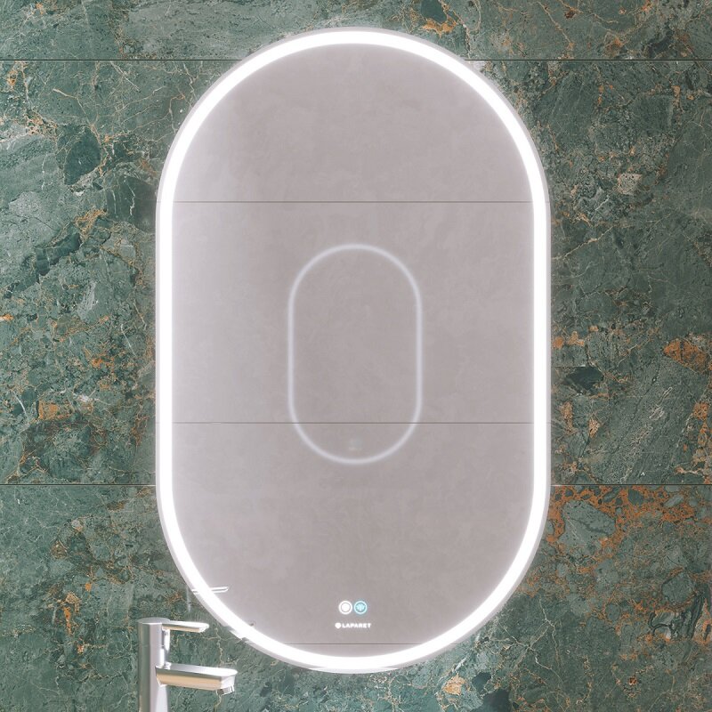Зеркало Laparet Electra, 55 x 90 см, подсветка, диммер и антизапотевание, electra. 55/90, купить ...